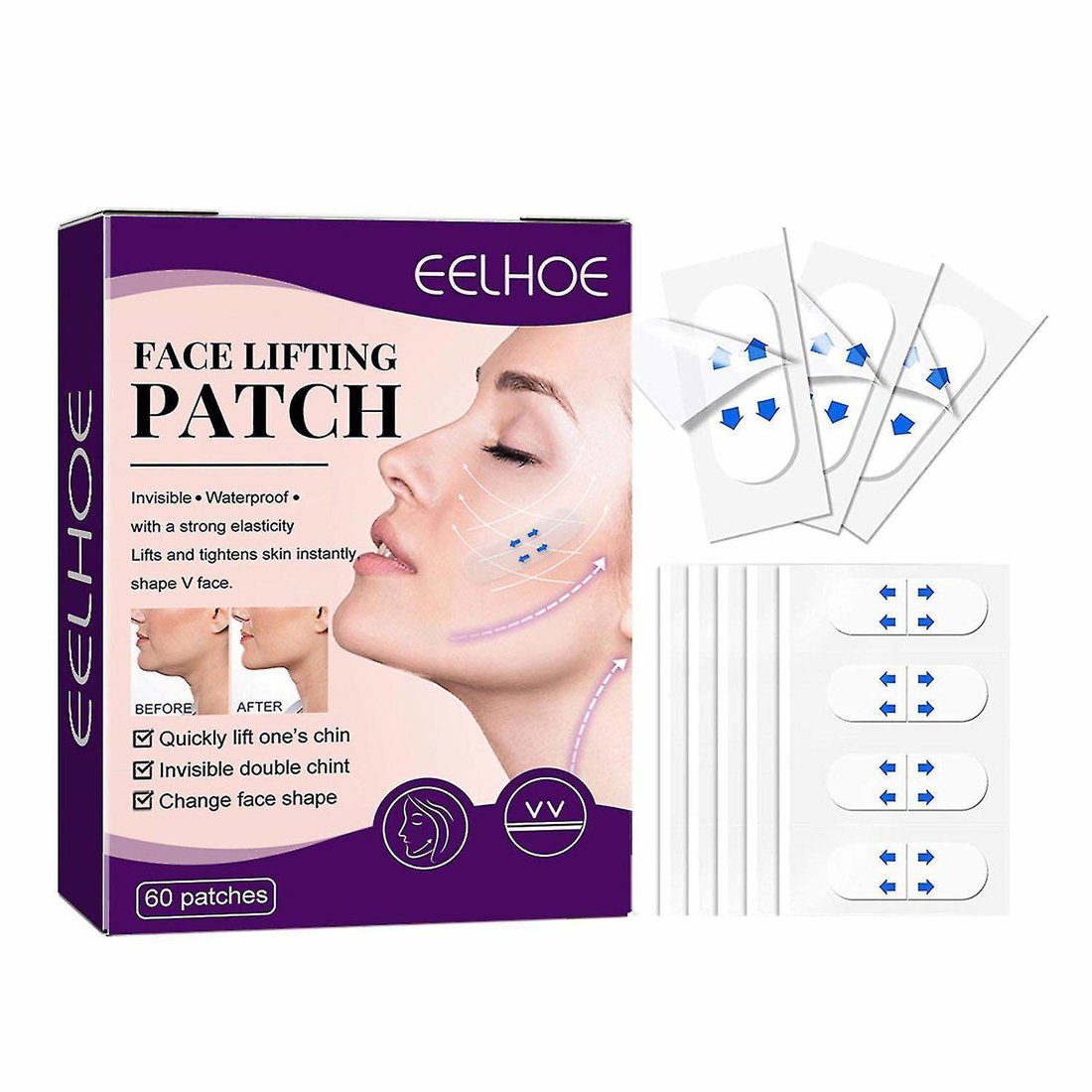 Face tape for Temporary Face Lift - 60 pcs