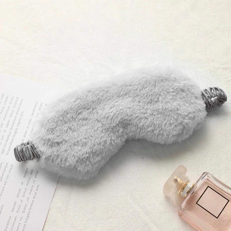 Fluffy Sleeping Mask - Light Grey