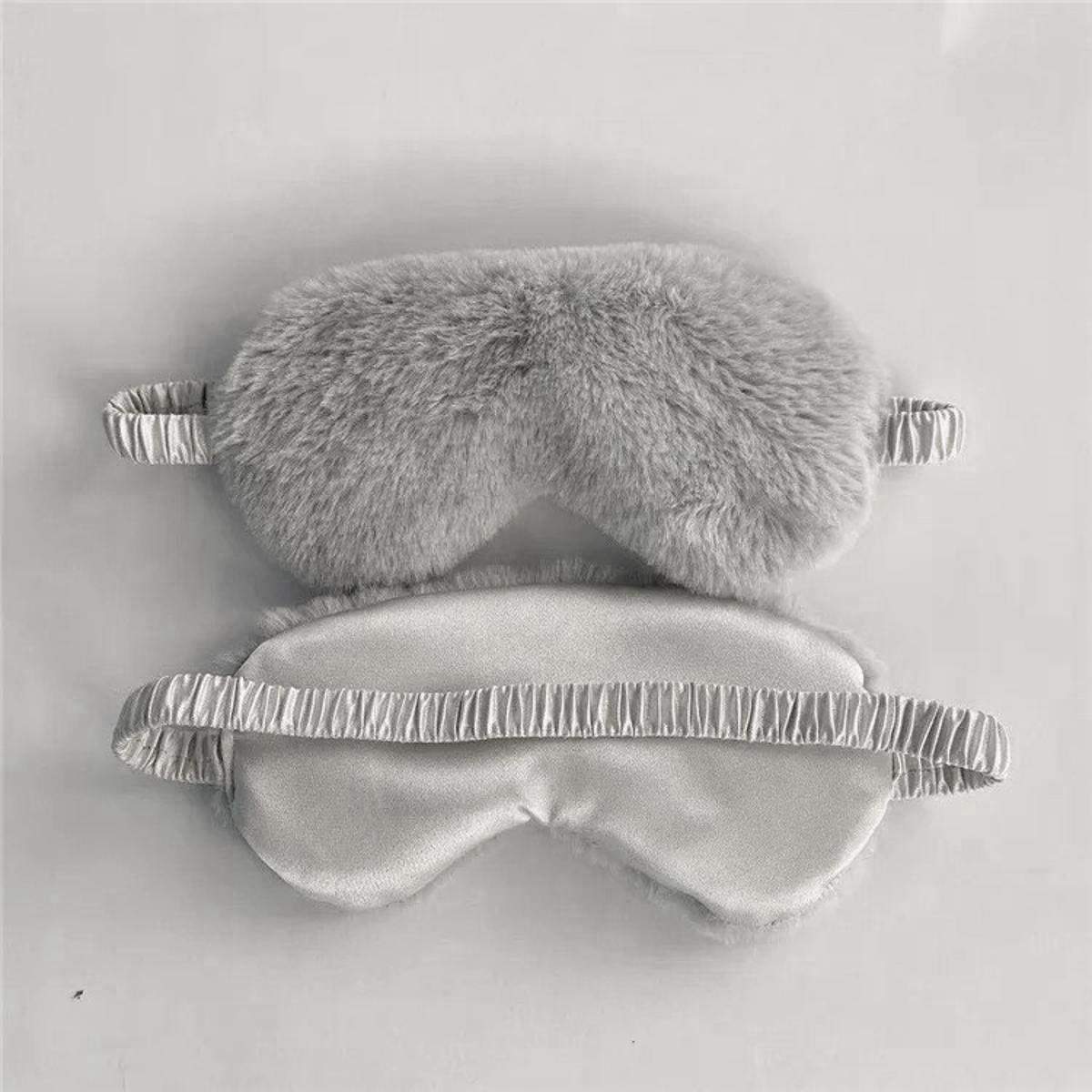 Fluffy Sleeping Mask - Light Grey