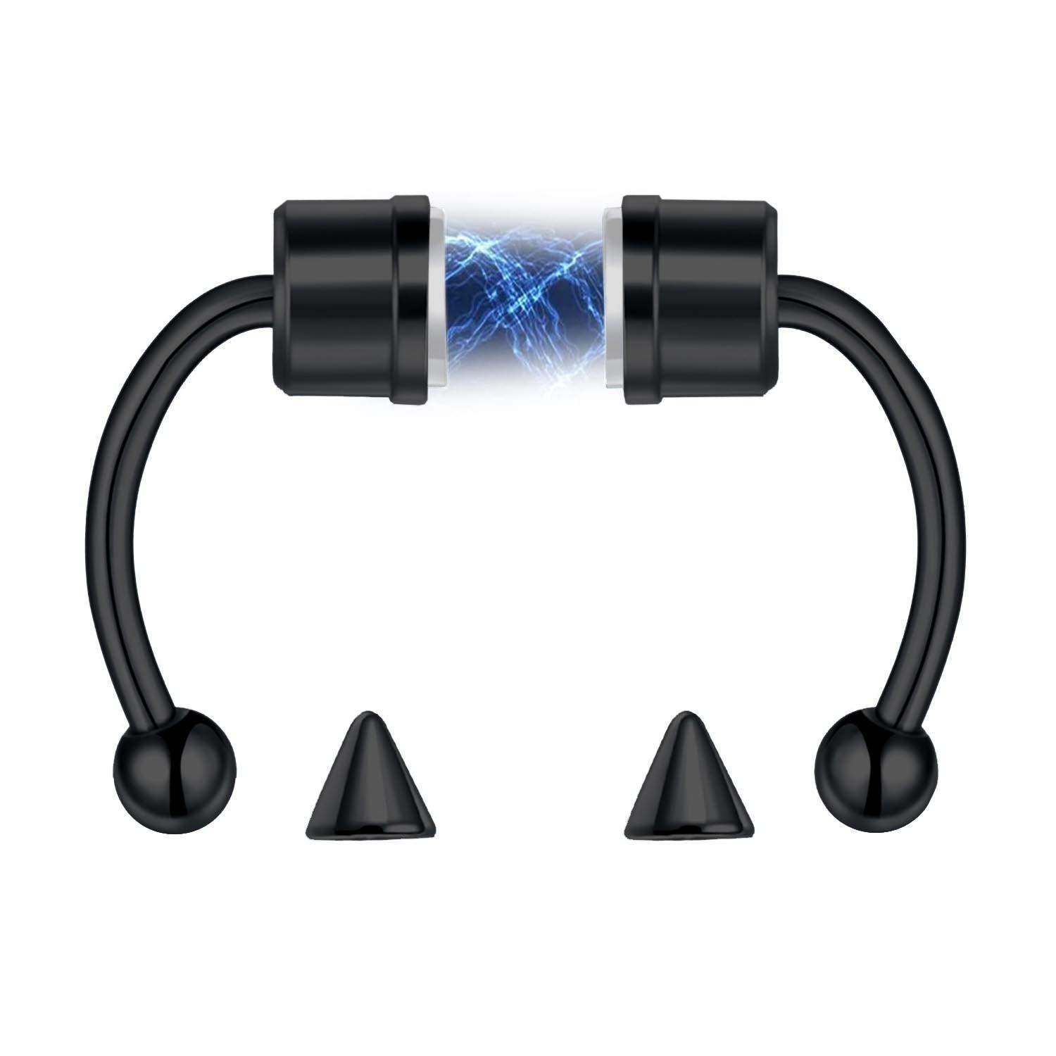 Fake Nose Ring, Magnetic - Black