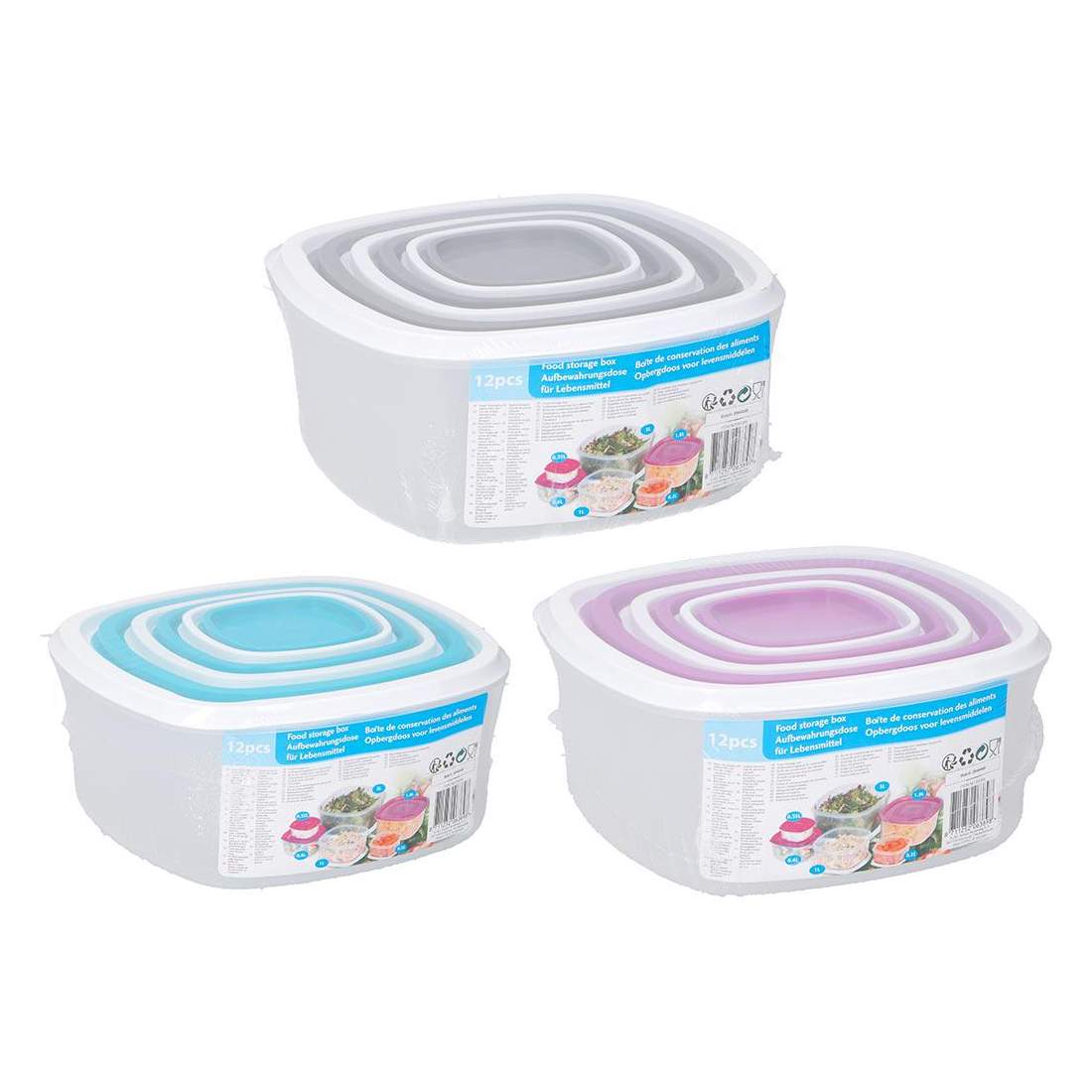 5x Madkasser i forskellige størrelser