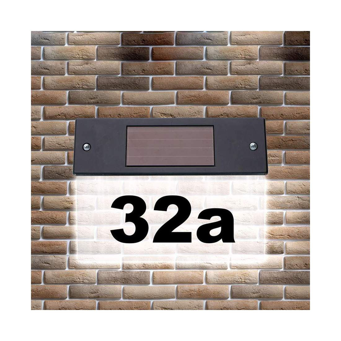 Solar powered House number lamp - LED