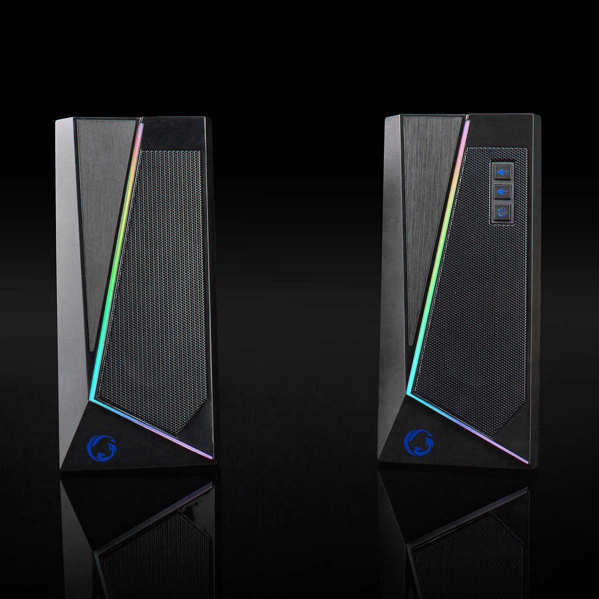 2x Computer speakers, gaming - RGB