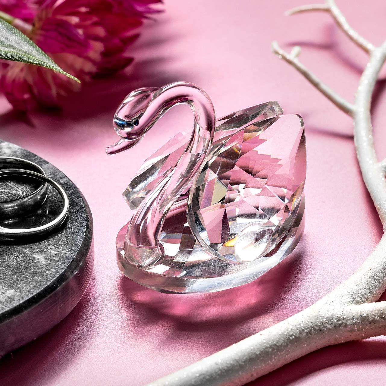 Crystal Swan in Gift Box