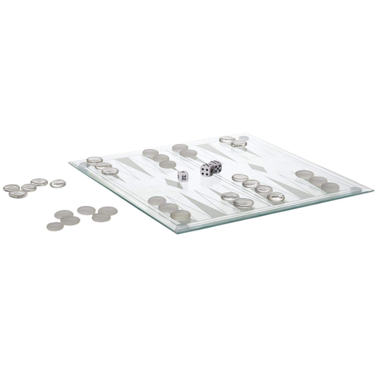 Backgammon game in glass