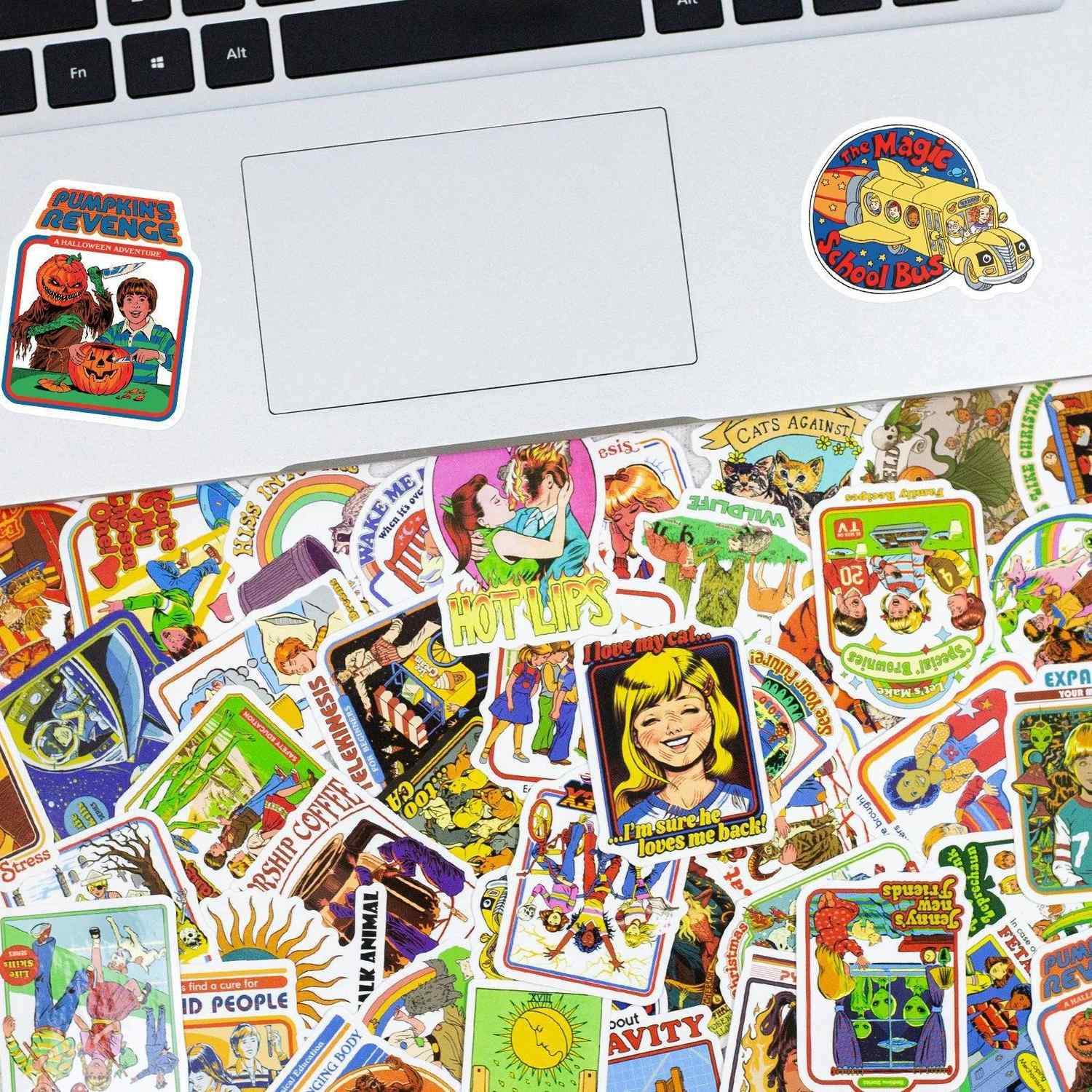 Stickers retro - 50 pcs