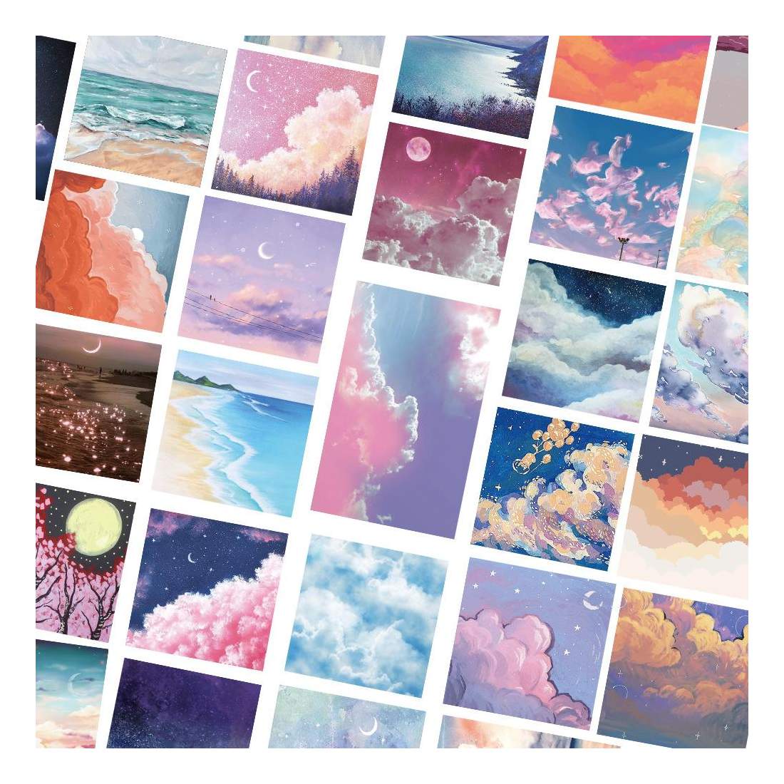 Stickers - beautiful landscapes - 50 pcs
