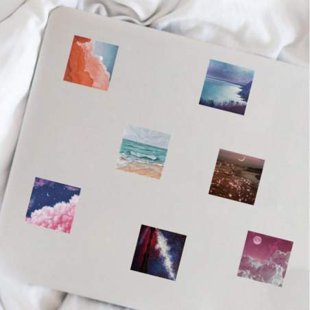 Stickers - beautiful landscapes - 50 pcs