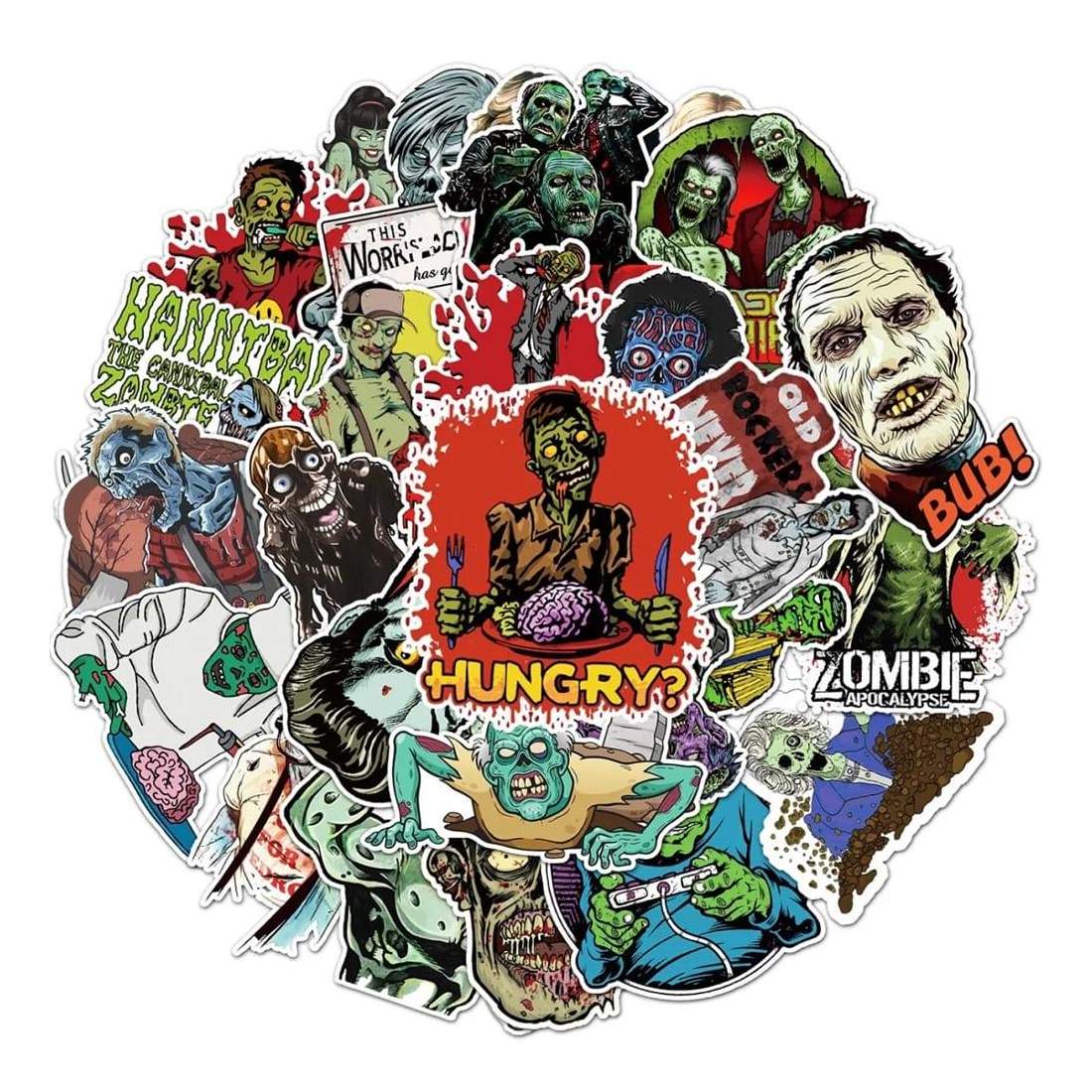 Stickers zombie - 50 pcs | eStore