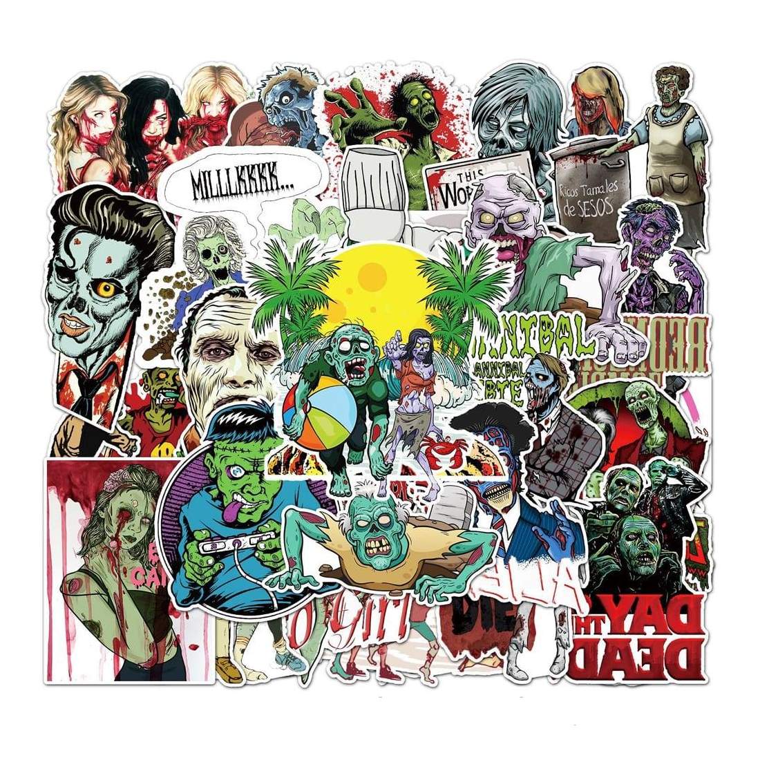 Stickers zombie - 50 pcs | eStore
