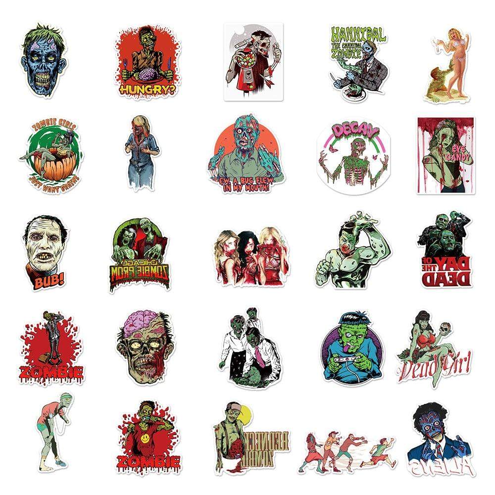 Stickers zombie - 50 pcs | eStore