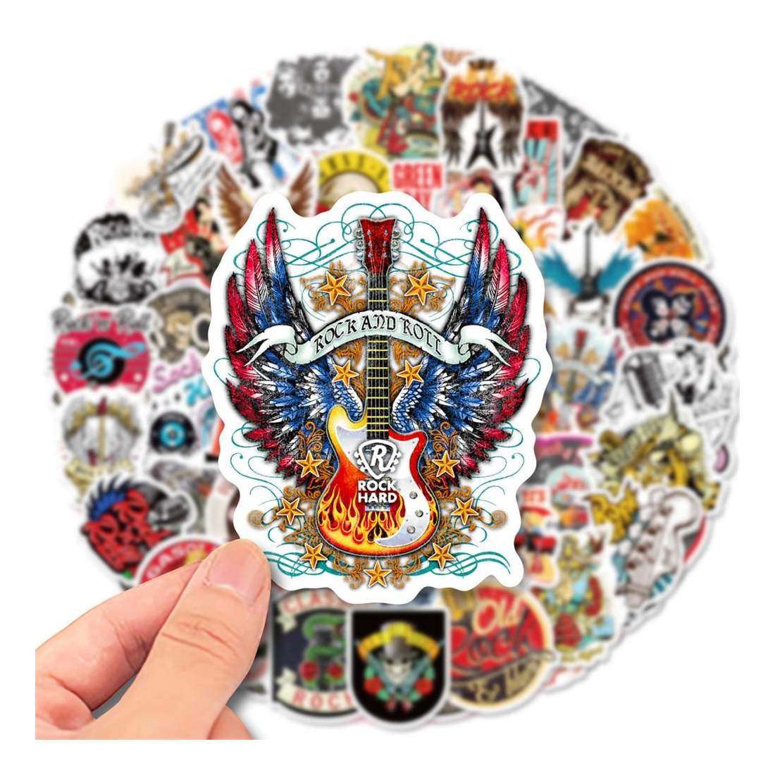 Stickers - rock motifs - 50 pcs | eStore