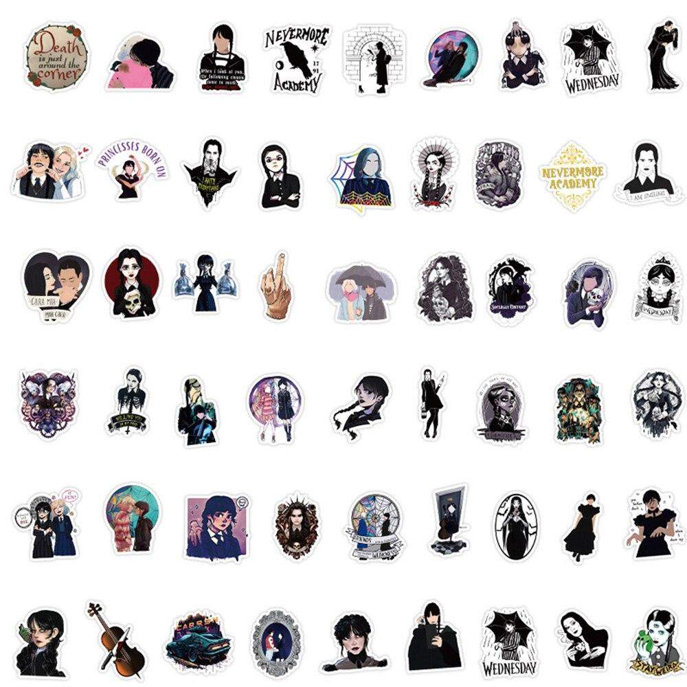 Stickers - TV series Wednesday - 50 pcs