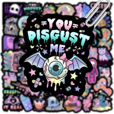 Stickers - cute horror motifs - 50 pcs