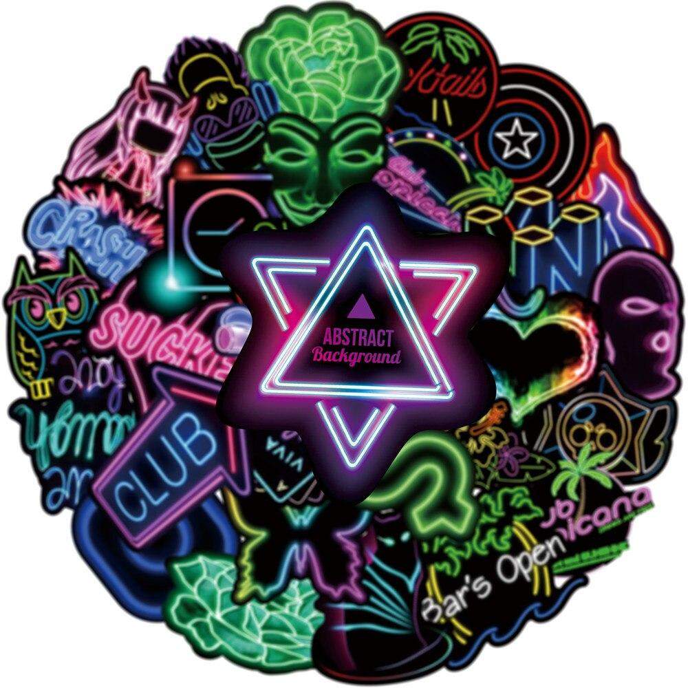 Stickers neon signs - 50 pcs