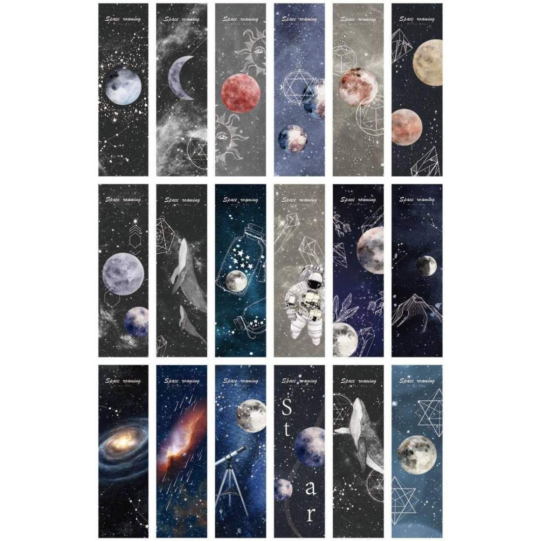 Bookmarks with space theme - 30 pcs