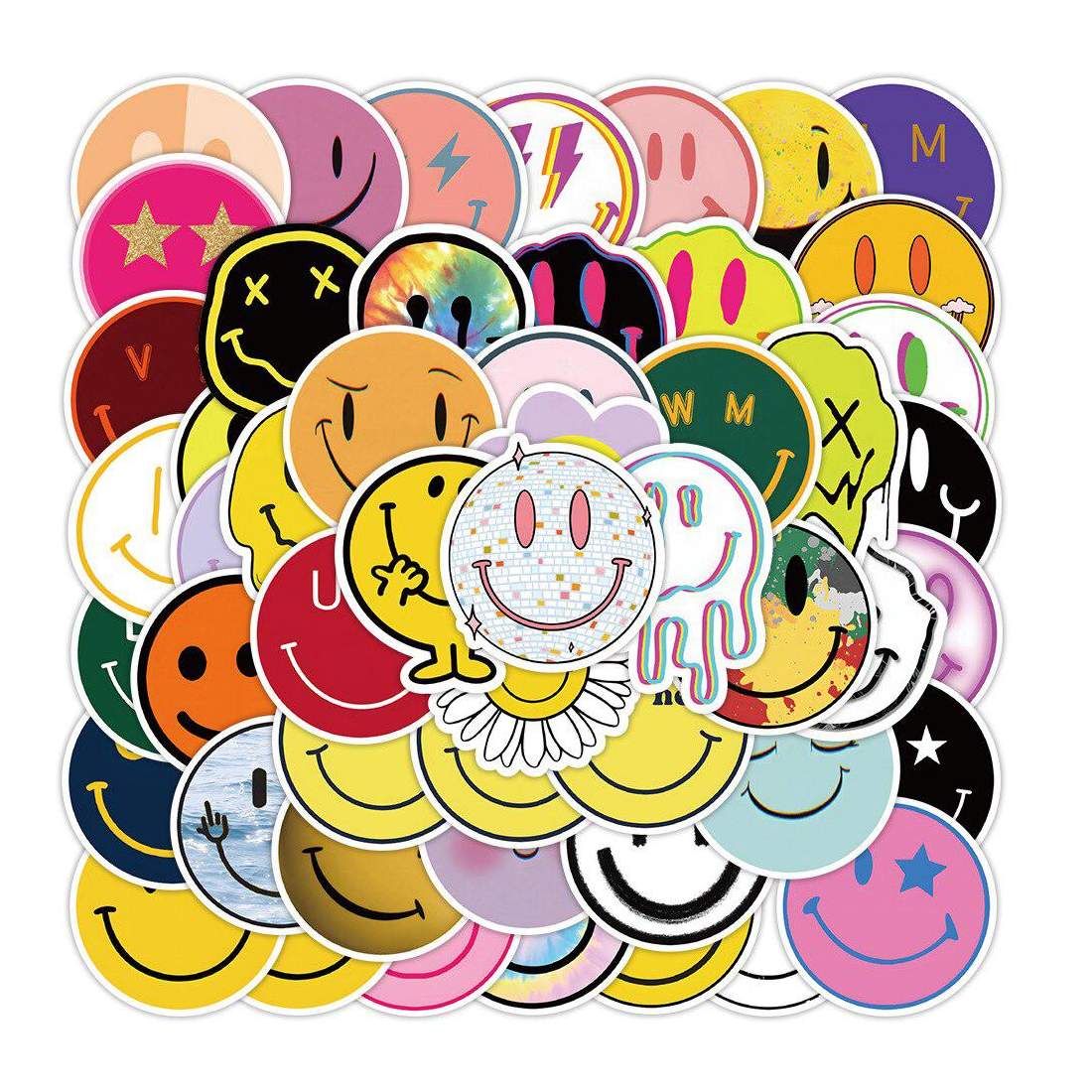 Stickers - Smiley - 50 pcs