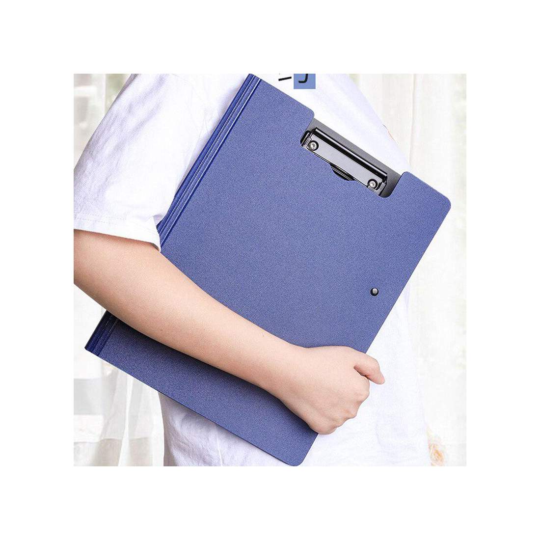 Write plate with double clamps - A4 - blue