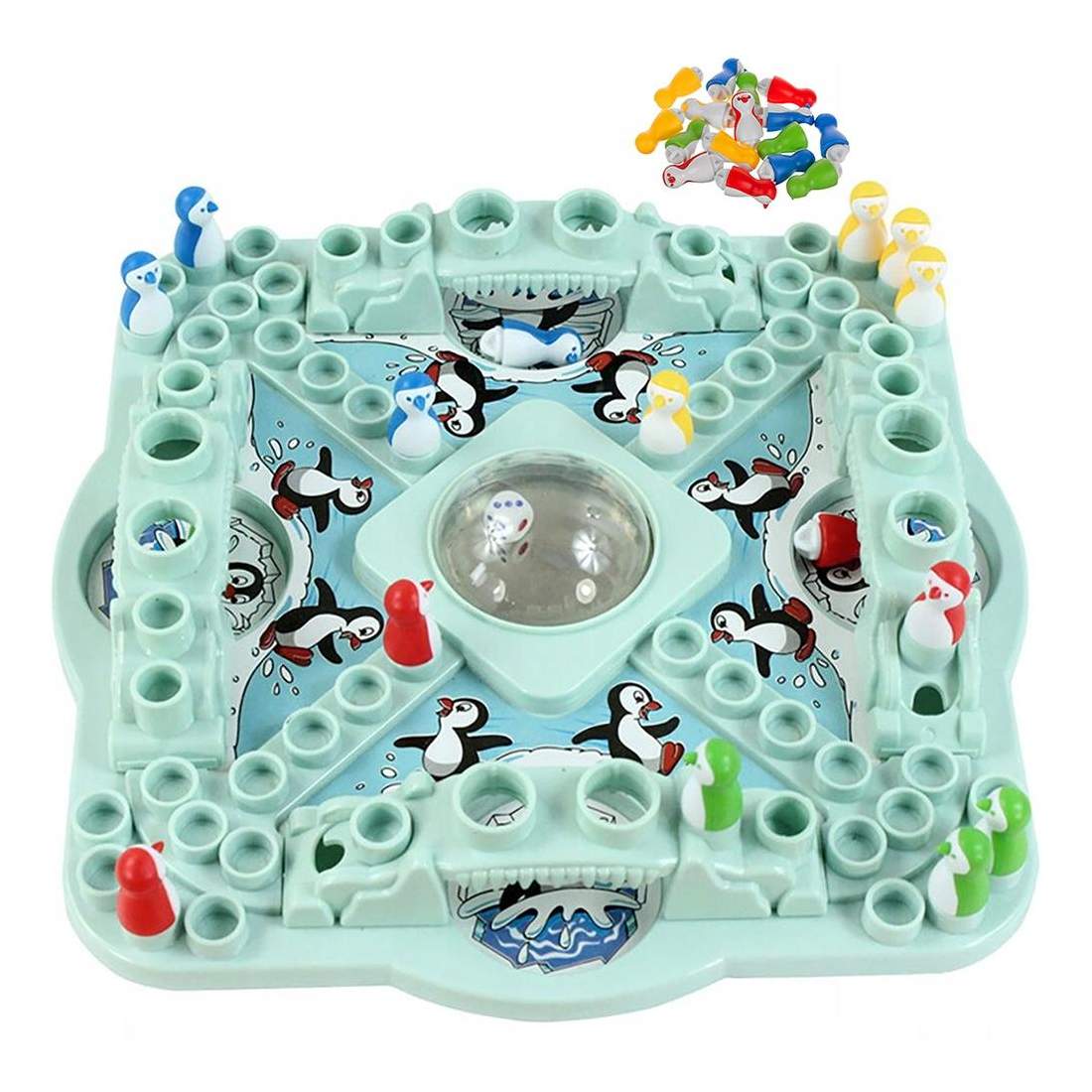 Family game with penguins