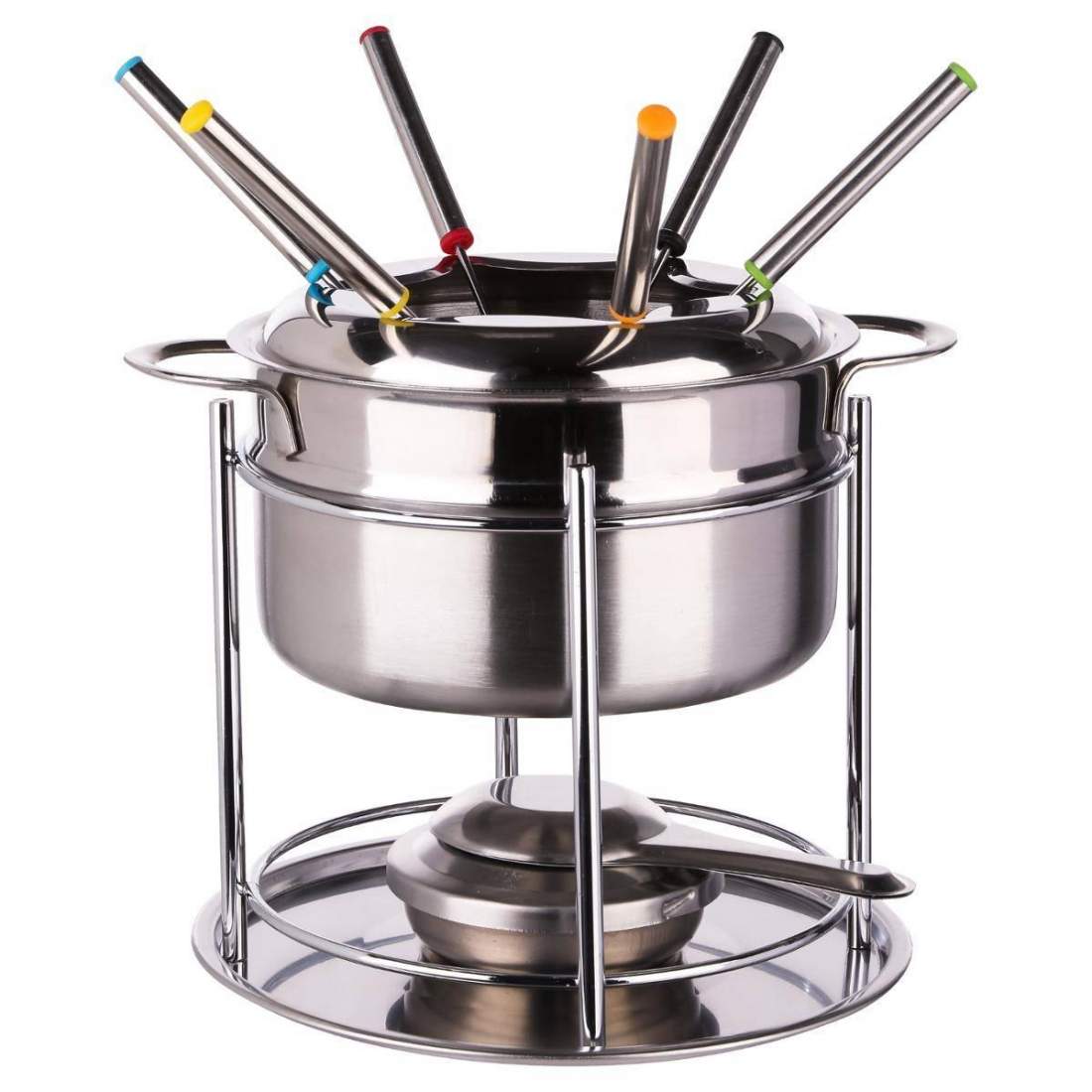Fondue set for 6 people - stainless steel