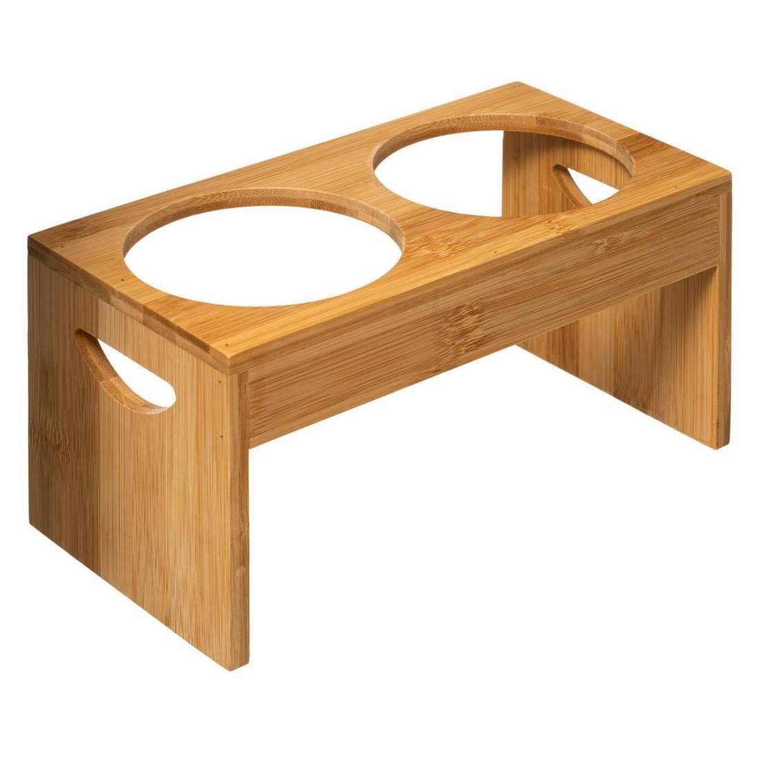 2 Behållare i Rostfritt Stål med Hållare i Bambu