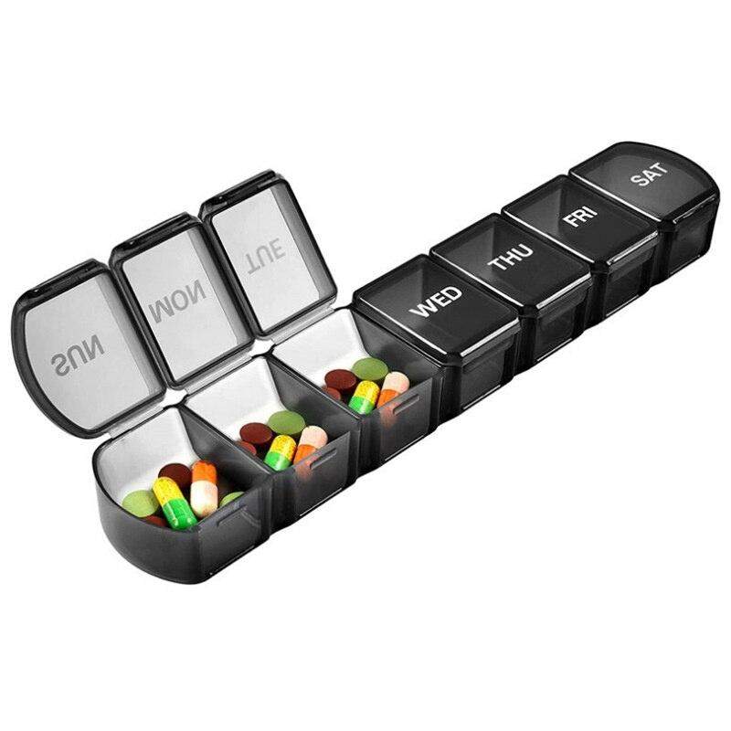 Dosing box for 1 week medication with large compartments