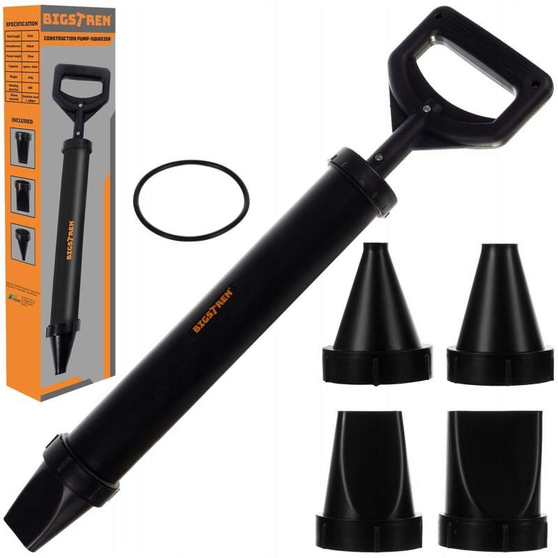 Injection gun for cement, hand pump - black