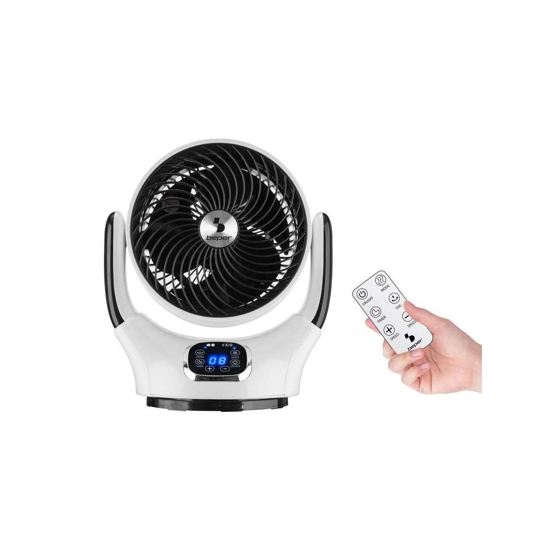 Table fan with remote control - digital | eStore