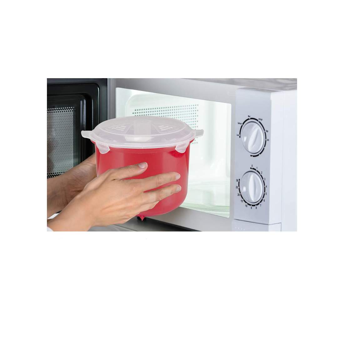 Rice cooker for microwave oven