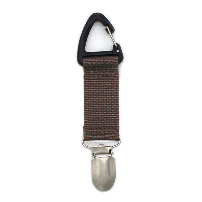 Hat clamp for bag - brown