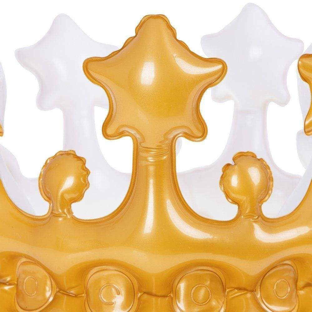 Inflatable crown - gold colored