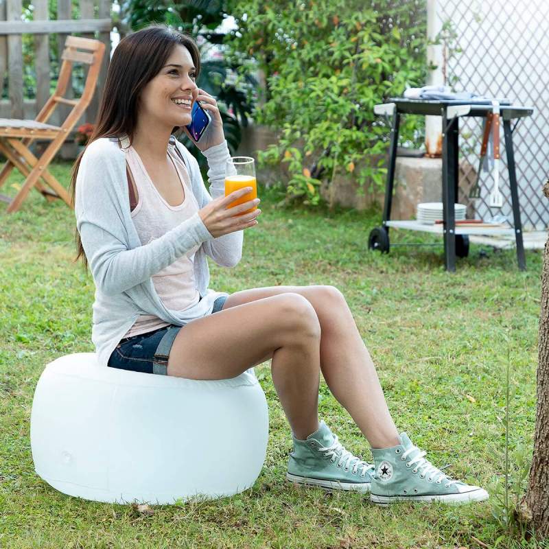 Inflatable Stool with LED lighting - Transparent
