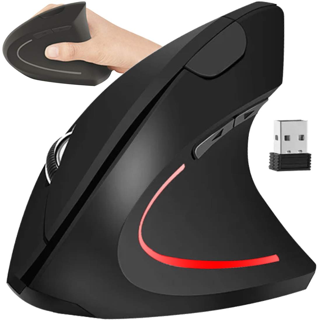 Vertical computer mouse - ergonomic - wireless
