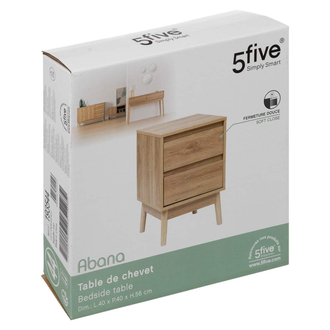 Bedside Table with Double Drawers | eStore