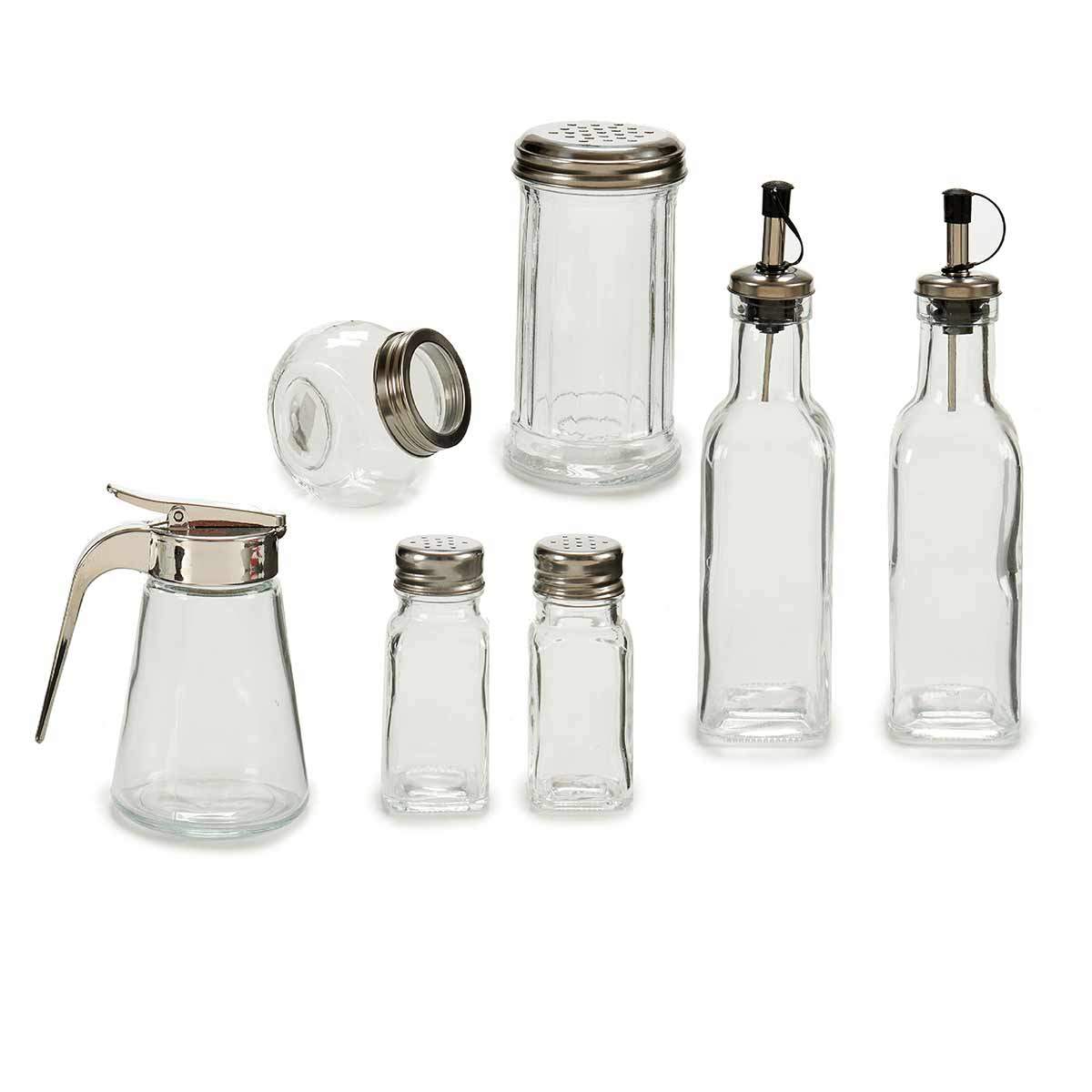 7 Piece Glass Spice Set for the Kitchen