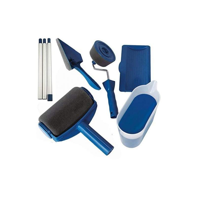 Painting set with non-drip roller