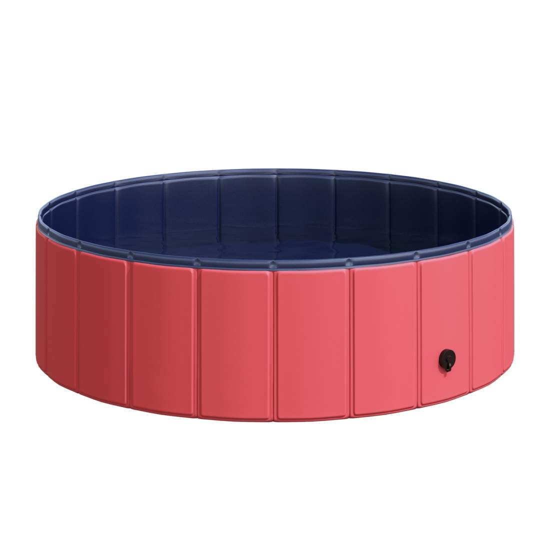 Red Paddling Pool for Dogs in PVC and Wood