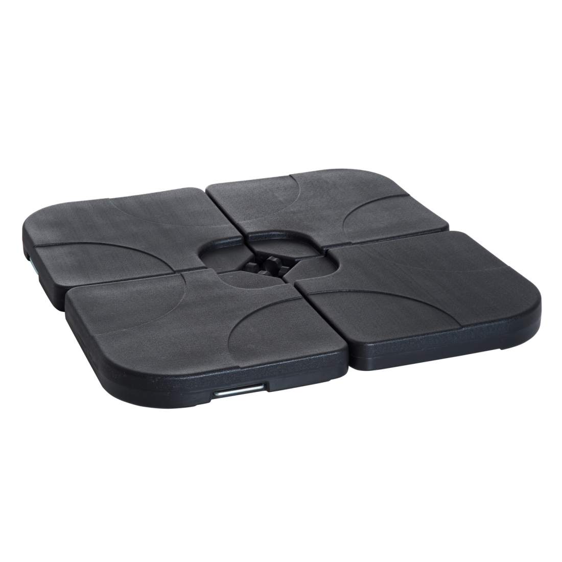 Parasol Stand, Fillable Umbrella Base For Floor Cross, 4 Parts, Black ...