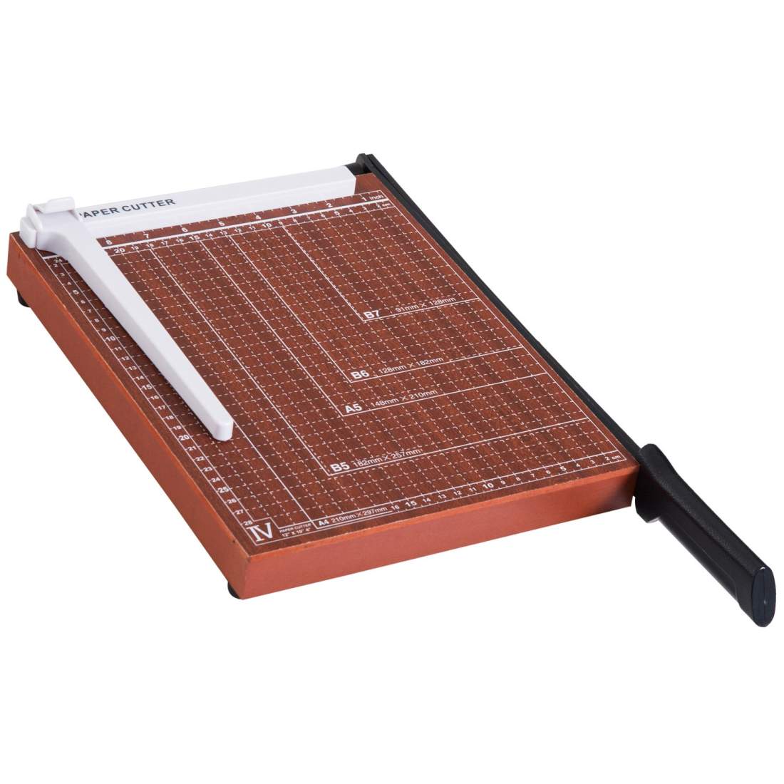 Paper Cutting Machine Lever Cutter Up To Din A4, Metal, Brown, 48X26.5X5Cm