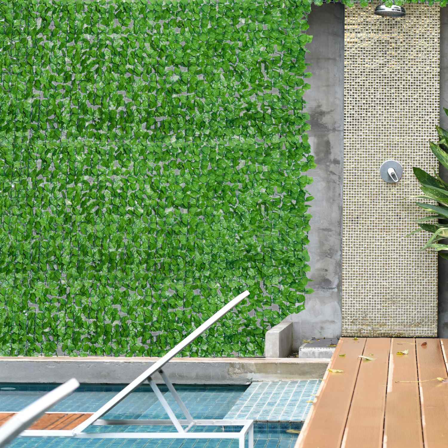 Privacy Hedge Artificial Hedge Balcony Wall Decoration Light Green ...