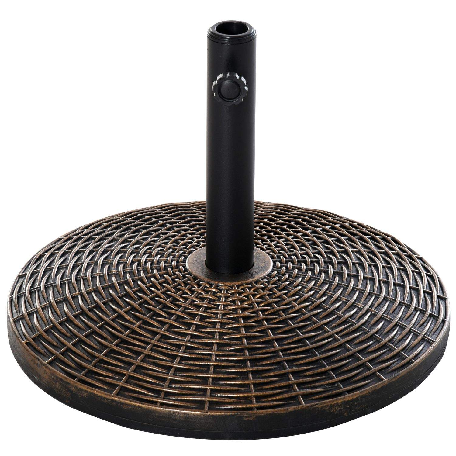 Antik bronze paraplystativ 25 kg rattanlook