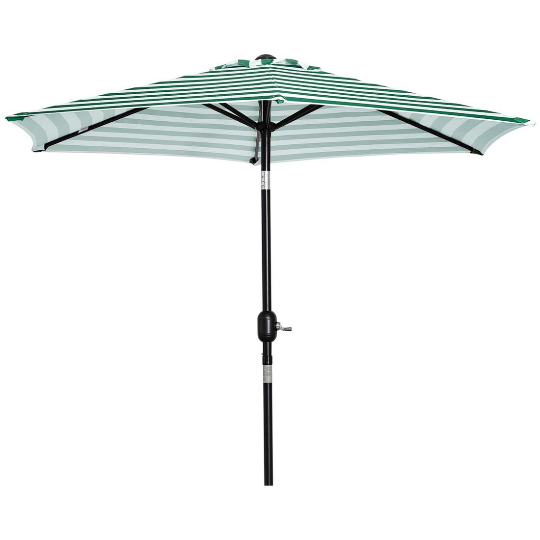 Parasol Garden Umbrella Patio Umbrella Frame Steel Outdoor Green Stripe ...
