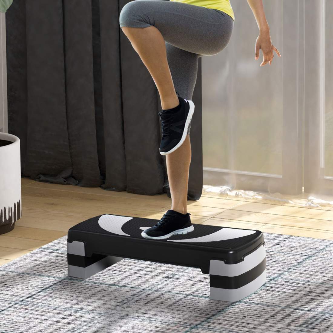 Height adjustable Aerobic Stepper 3 Levels