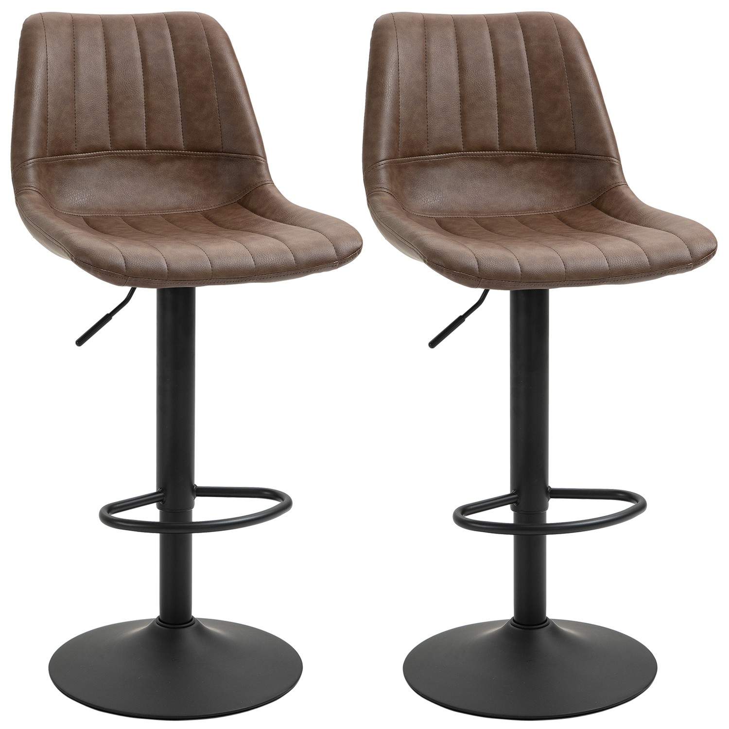 Set Of 2 Bar Stools, Counter Stools, Height-Adjustable Kitchen Stools ...