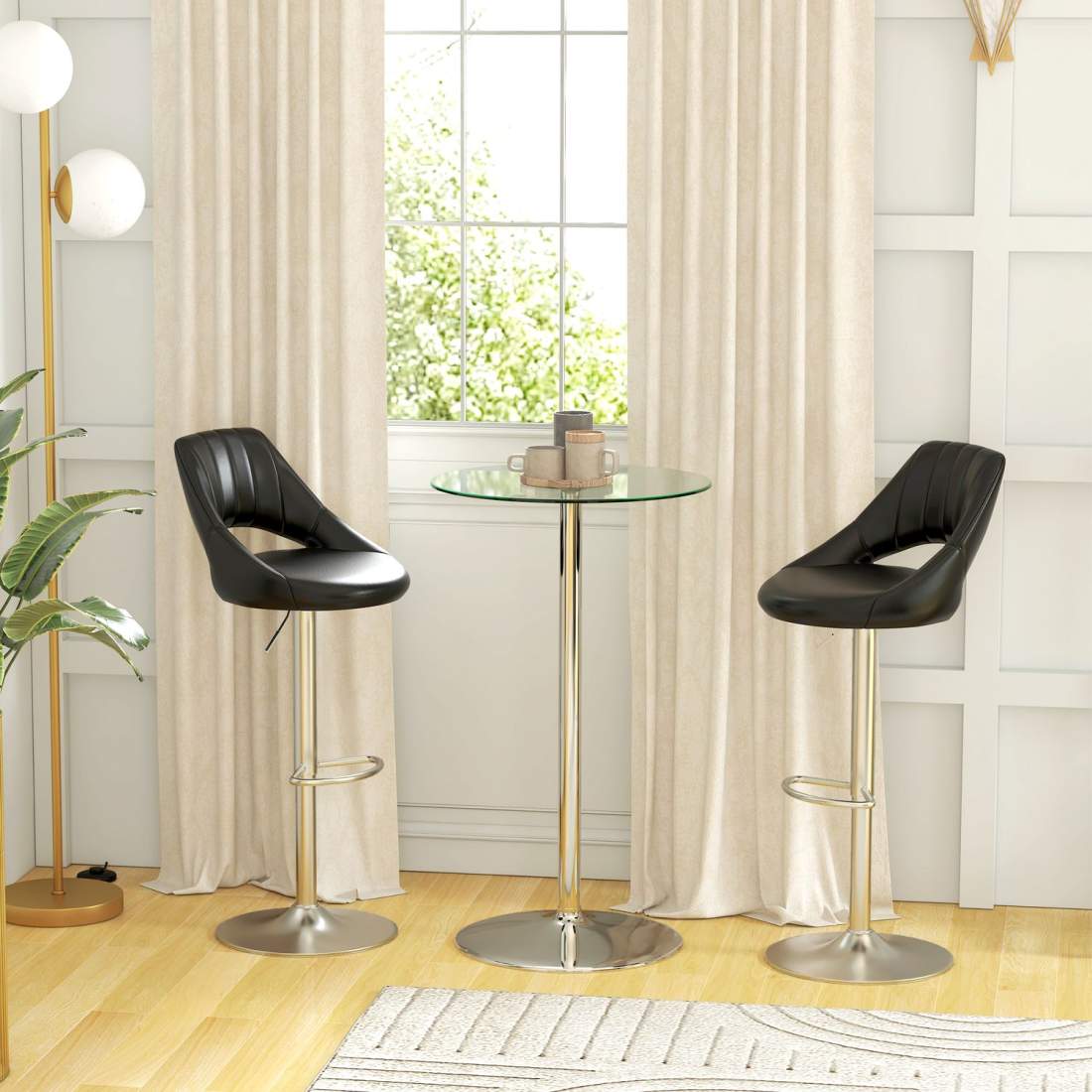 Bar Table Bar Table 2 People Bistro Table Tempered Glass Table Top ...