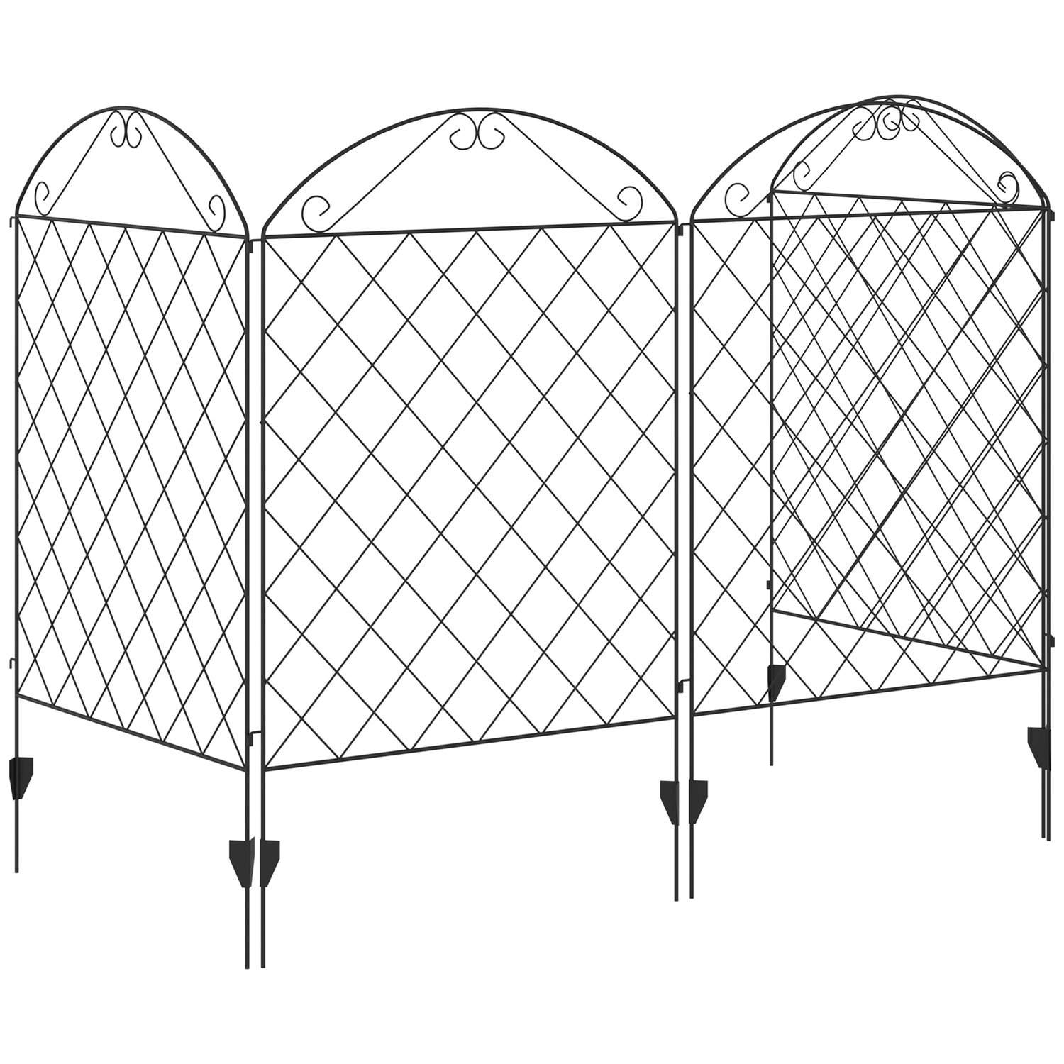 Garden Fence Set Of 4 Decorative Mesh Fence 3.48 X 1.1 M, Wire Mesh In ...