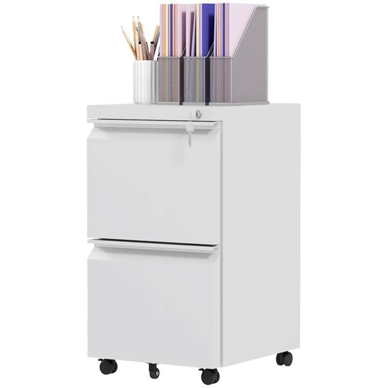 Rolling Container Filing Cabinet 2 Drawers Office Container Lockable ...
