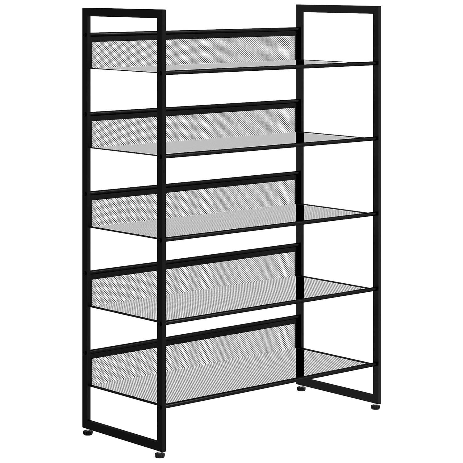 Shoe Rack, Shoe Stand With 5 Levels, Shoe Rack For Max. 15 Pairs Of ...