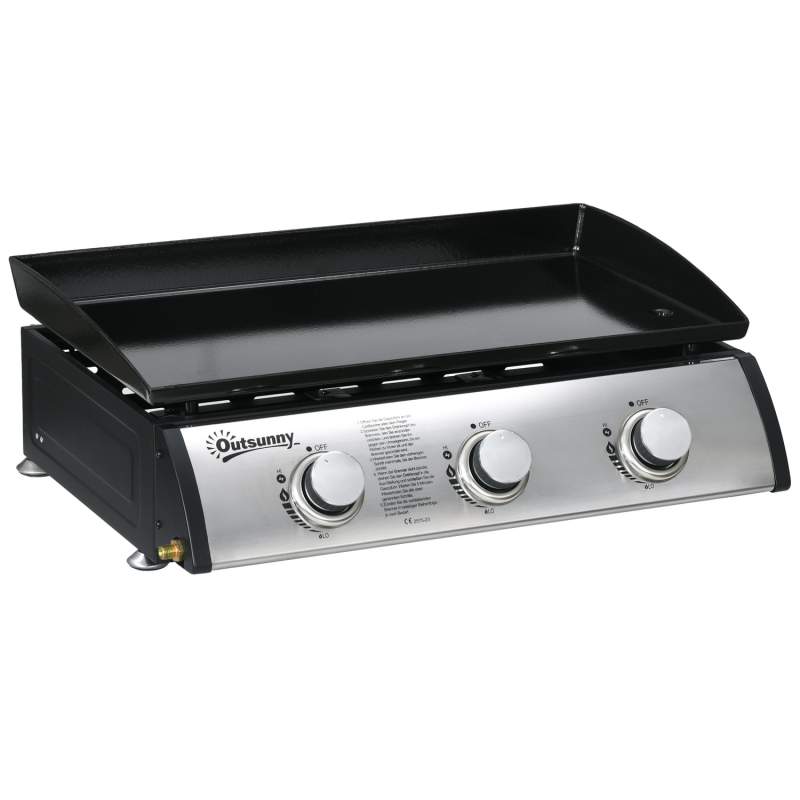 Gas Grill, Table Grill Bbq With 3 Burners, Table Gas Grill With Hose ...