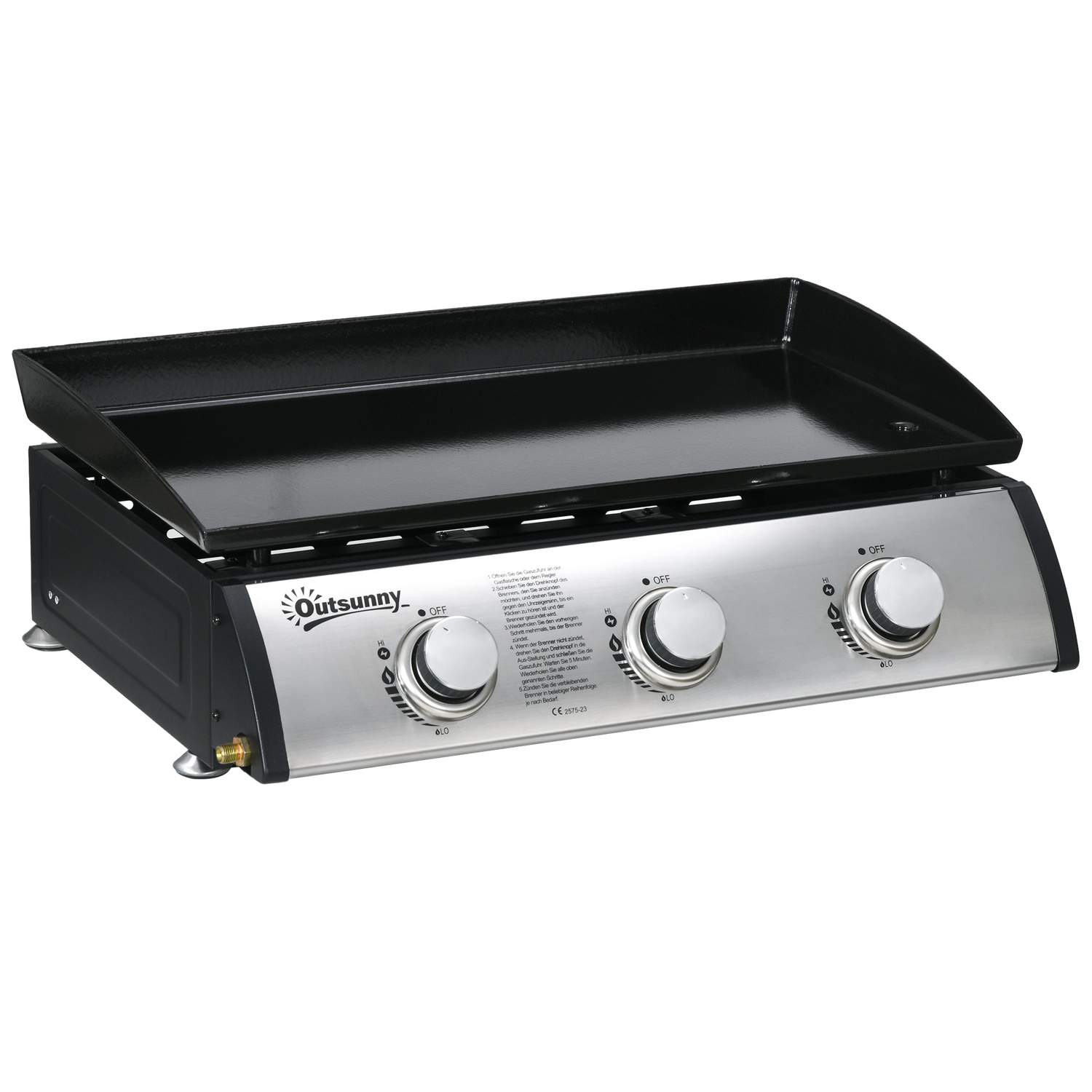 Gas Grill, Table Grill Bbq With 3 Burners, Table Gas Grill With Hose ...